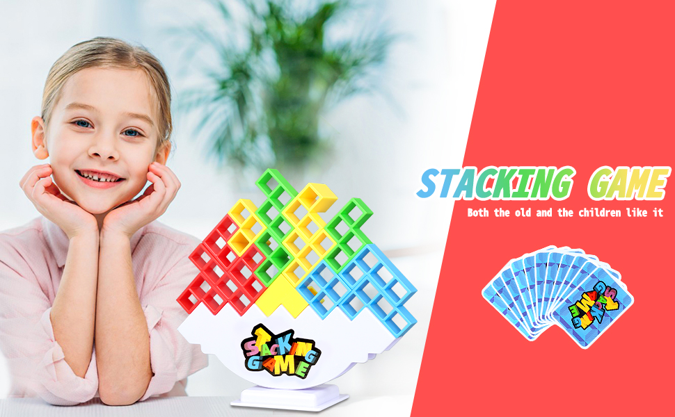 Tetra Tower Stacking Game Stack Attack Balance Building Blocks Toys ...