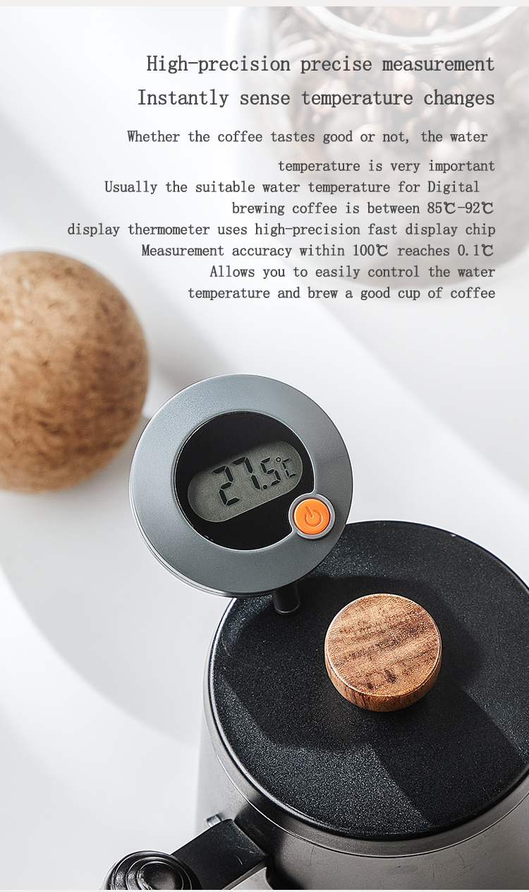 BINCOO Electronic Coffee Thermometer Hand-brewed Coffee Italian ...