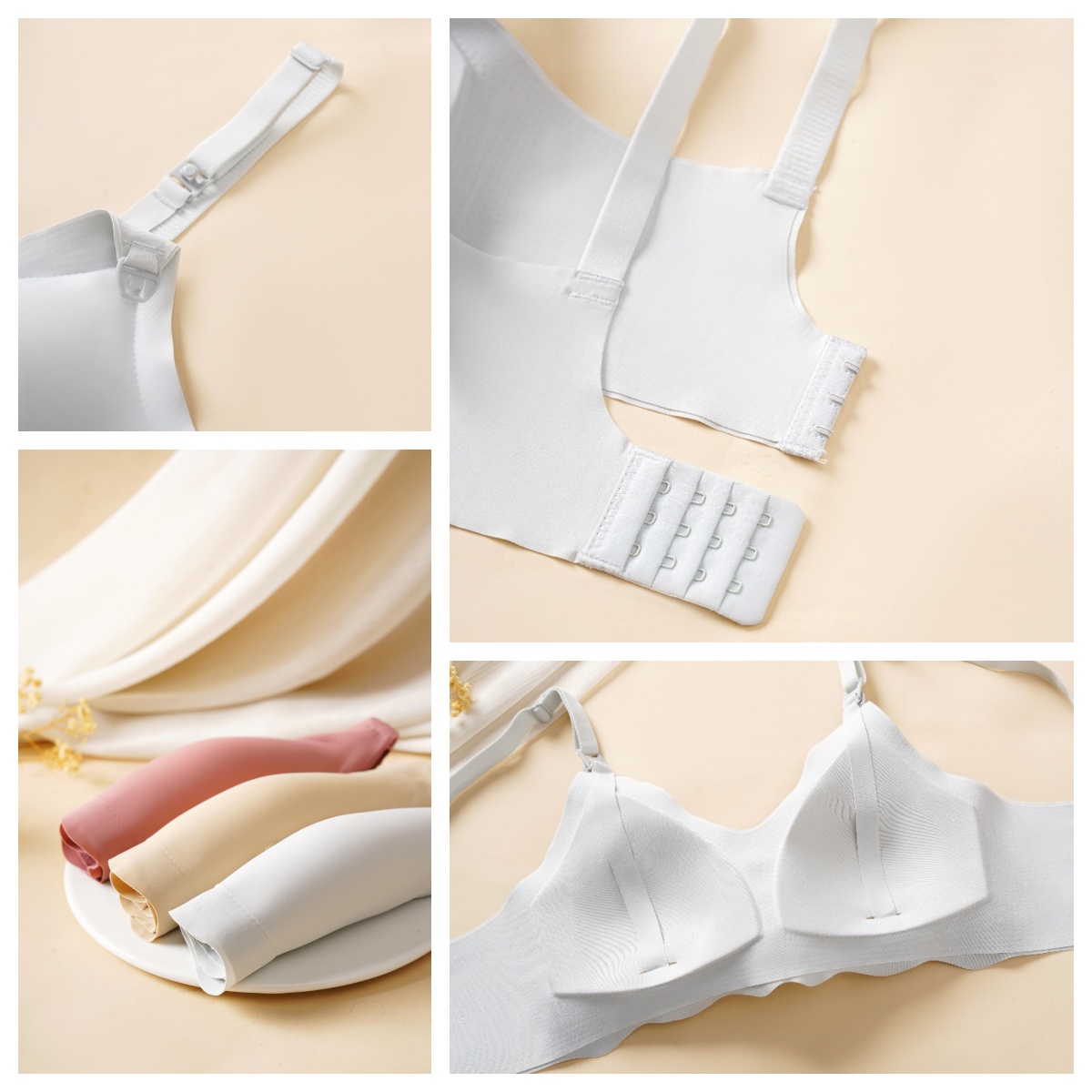 Nursing bra thin elastic underwear postpartum fixed cup bra pregnancy ...