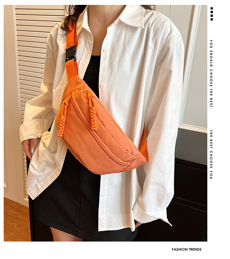 Female Waist Bag Chest Bag Light Zipper Casual Sports Office Worker ...