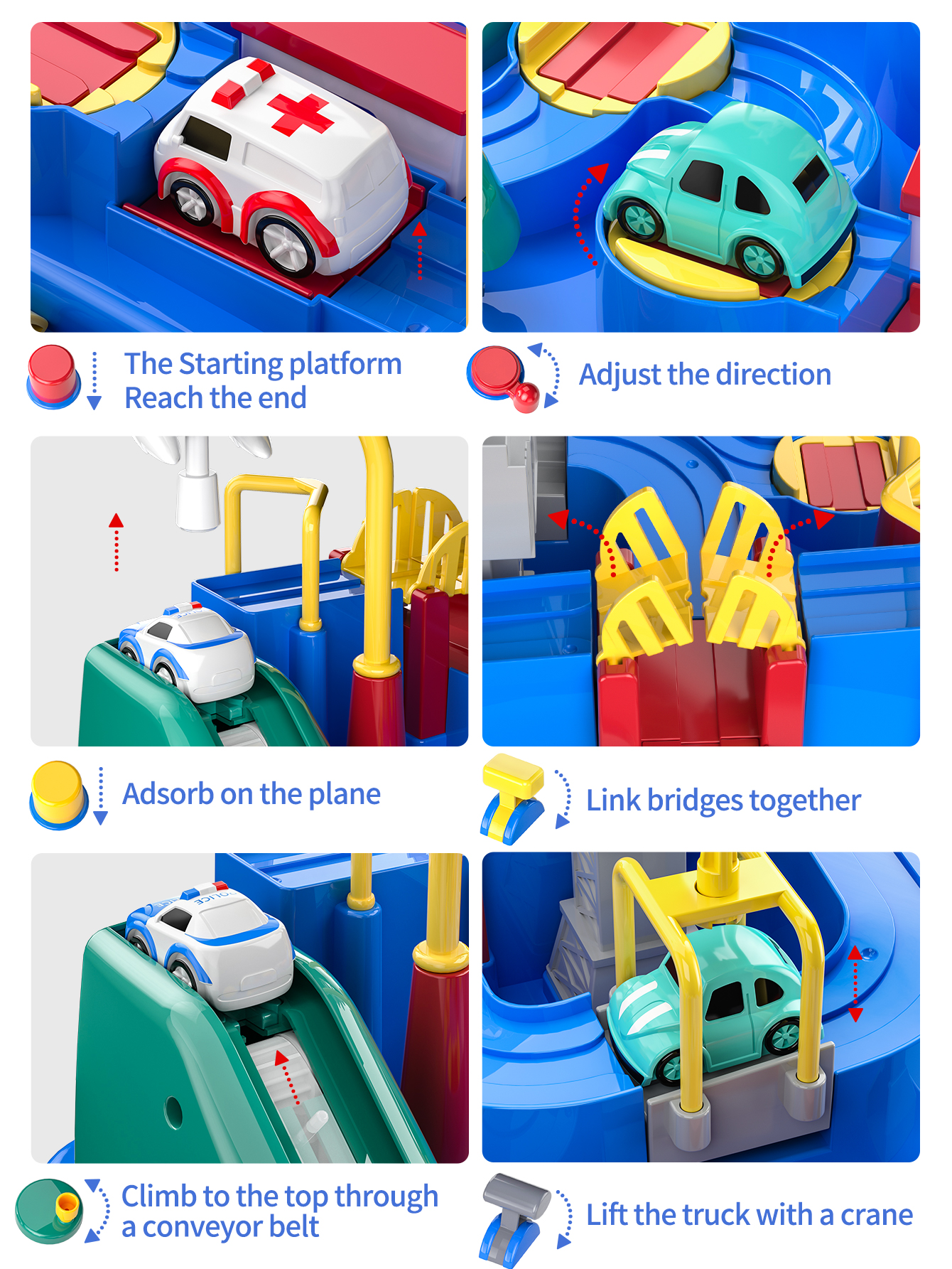 ⭐Shipping from Malaysia ⭐TEMI Car Adventure Toy Set Track & Car Play ...