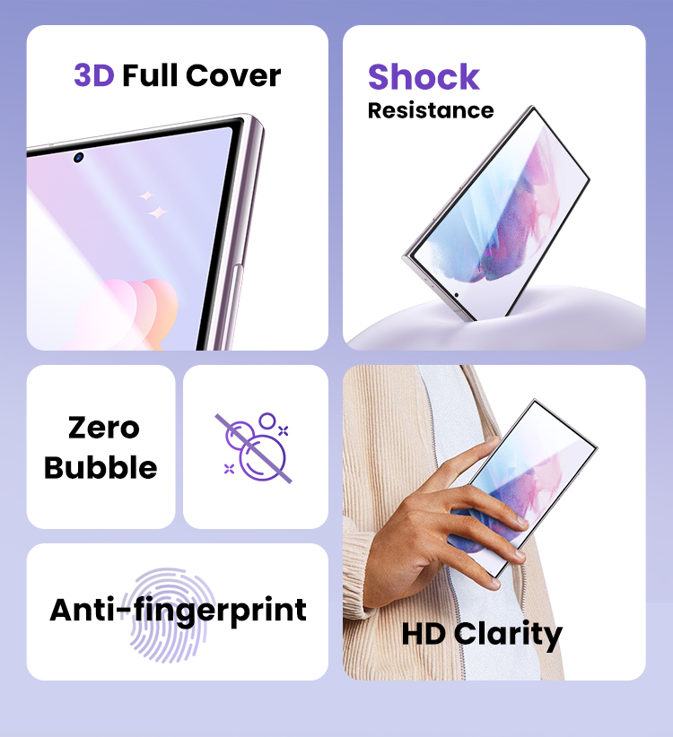 UGREEN Screen Protector For Samsung Galaxy S24 Ultra Full Cover ...