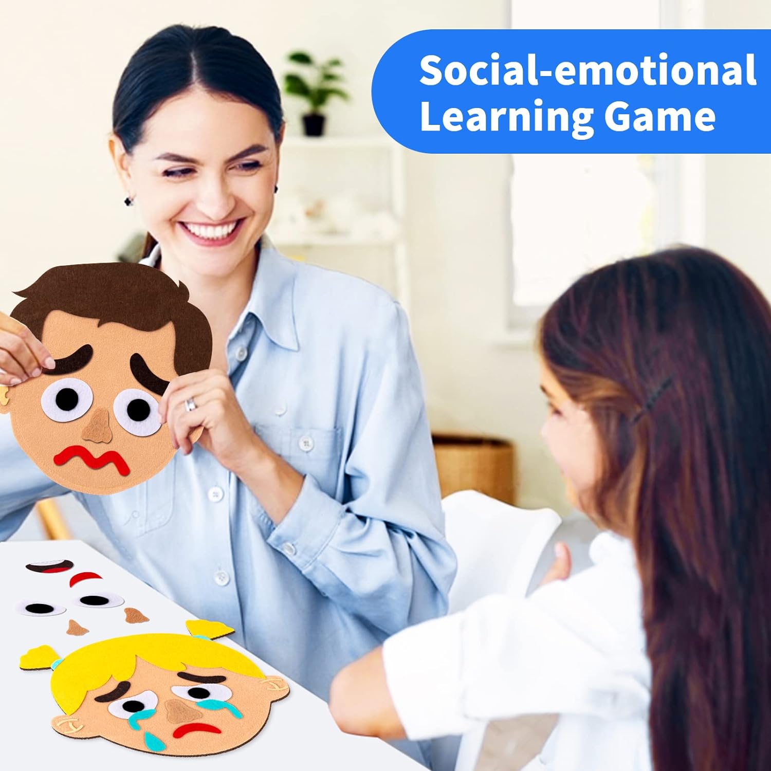 Social Emotional Family Portraits Game Make Faces Toy Describe Feelings ...