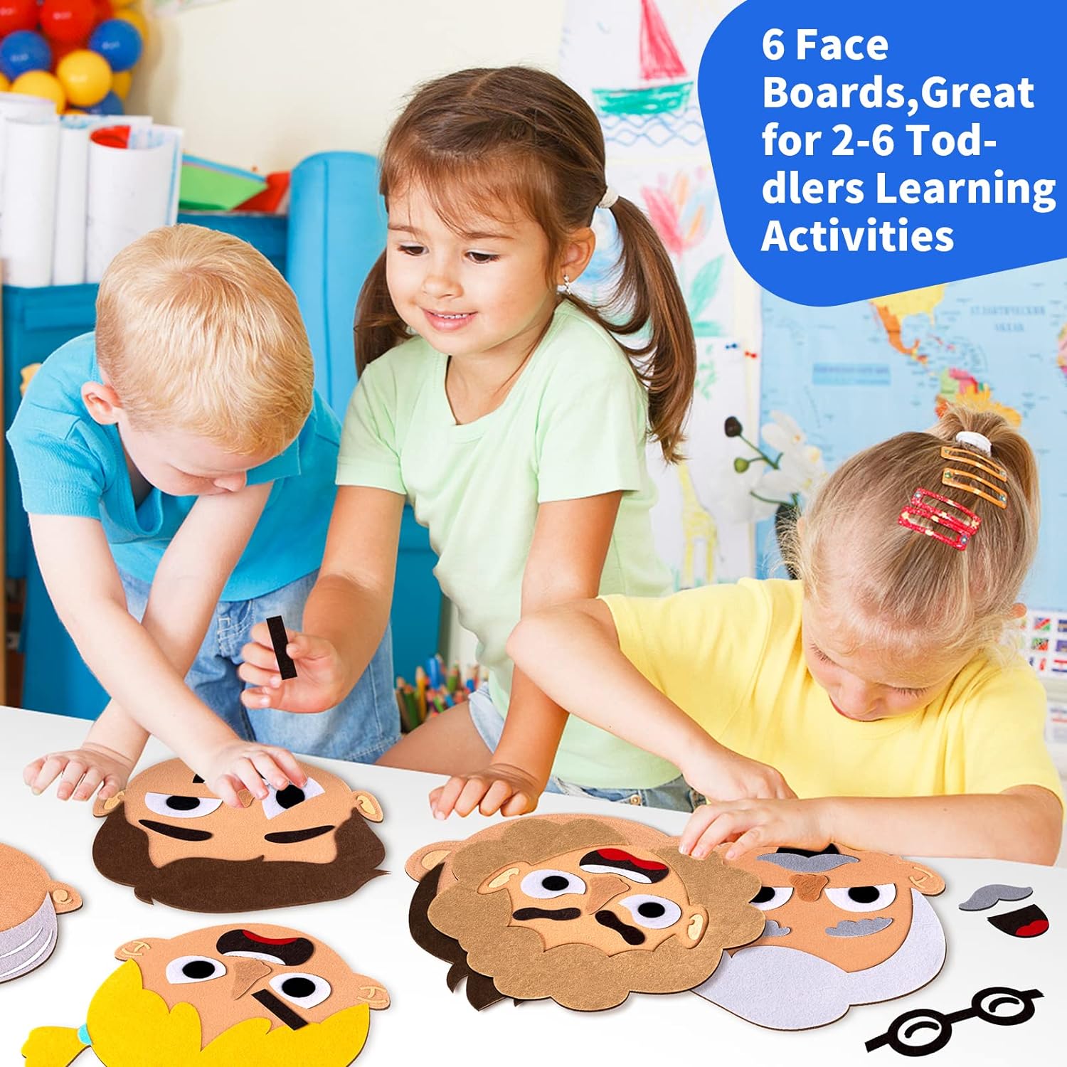 Social Emotional Family Portraits Game Make Faces Toy Describe Feelings ...