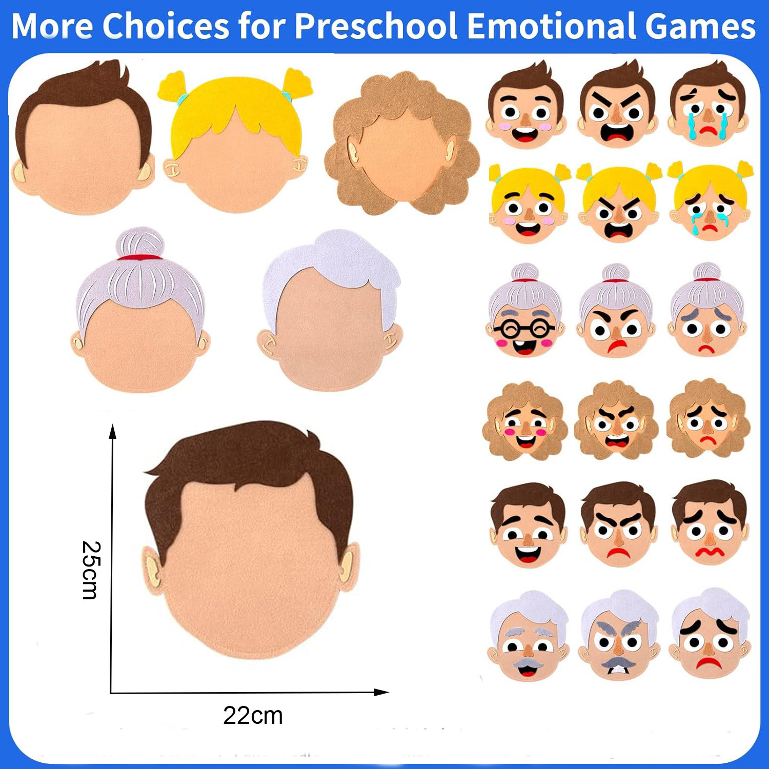 Social Emotional Family Portraits Game Make Faces Toy Describe Feelings ...