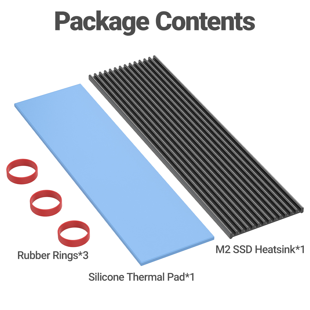 JEYI M.2 SSD Heatsink, Aluminum PS5 Radiator Solid State Drives Cooler ...