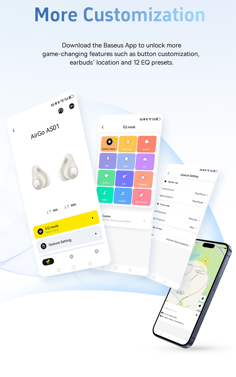 Baseus AirGo AS01 Open-Ear TWS Earbuds Wireless Stereo Earphone ...