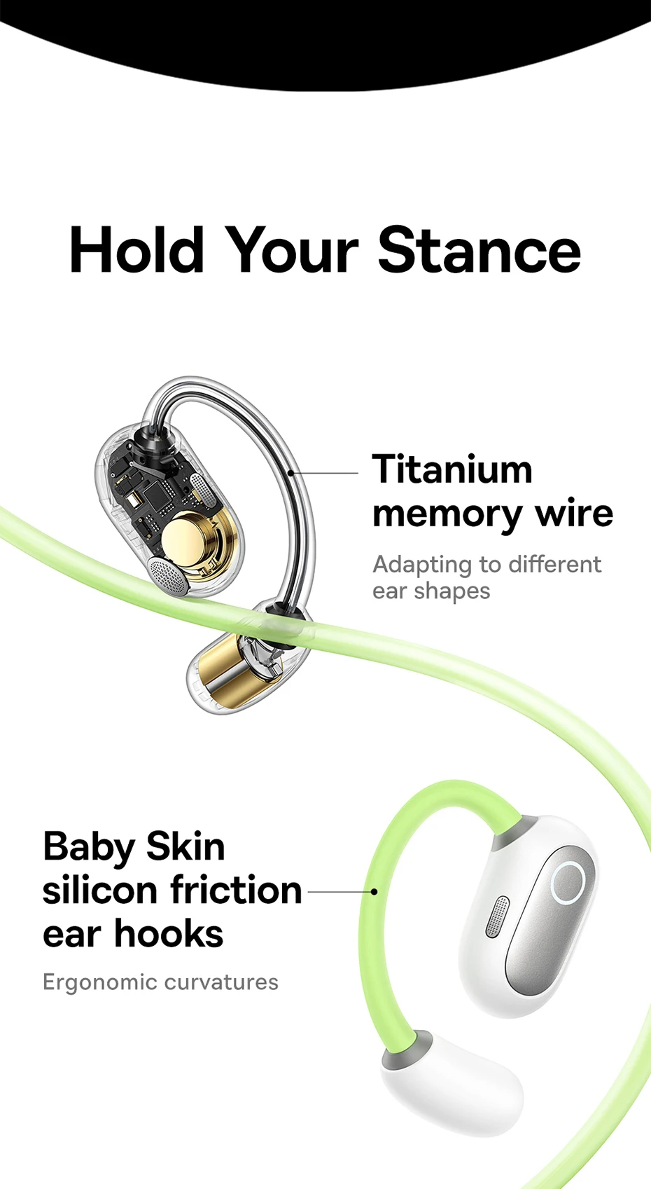 Baseus Eli Sport 1 Open-Ear TWS Earbuds Wireless 5.3 Bluetooth ...