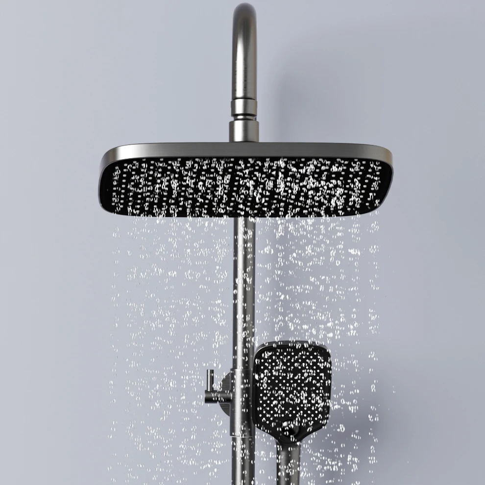 {SG Stock} LED Digital Rain Shower Set Bathroom Hot Cold Mixer Shower ...