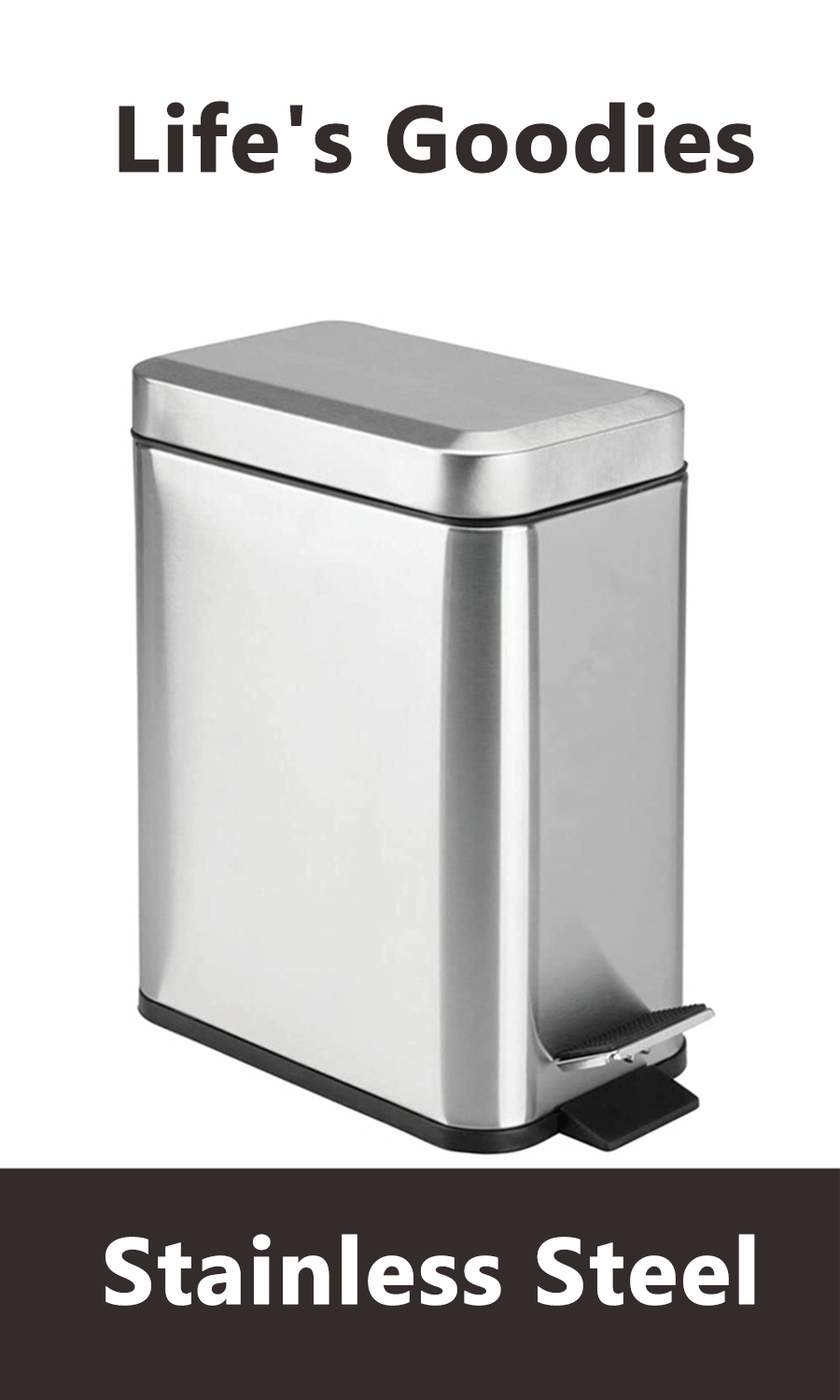 【SG Stock】5L Stainless Steel Soft Closing Trash Can Dustbin with Foot ...