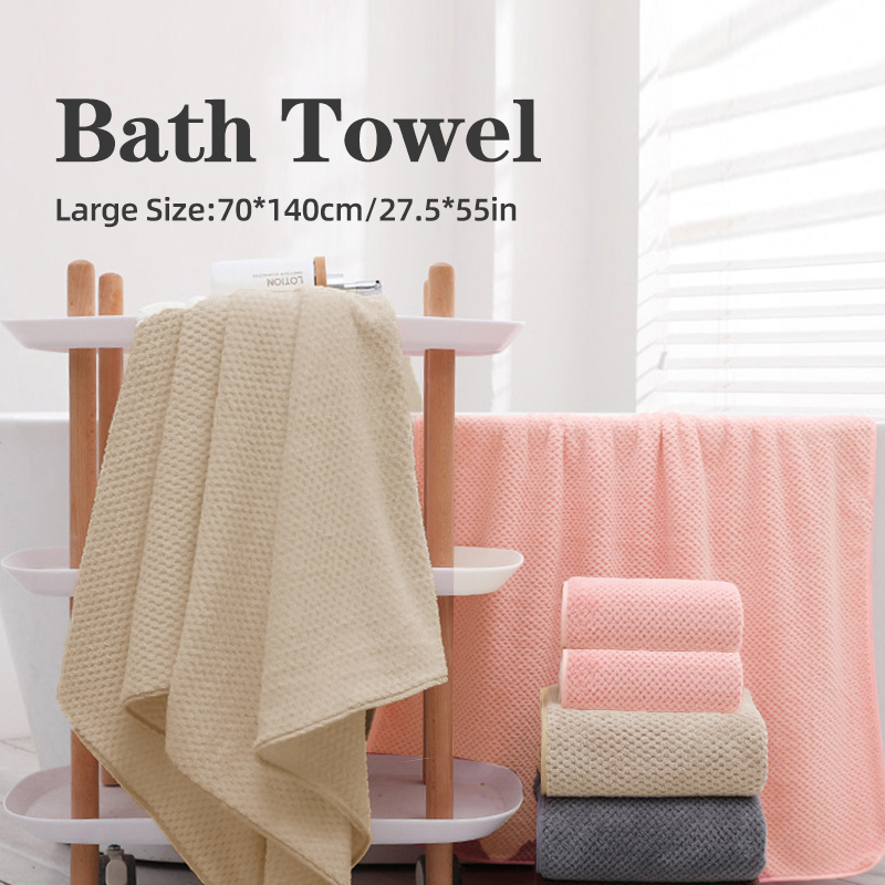 Super Absorbent Microfiber Coral Fleece Bath Towel, Which Can Quickly ...