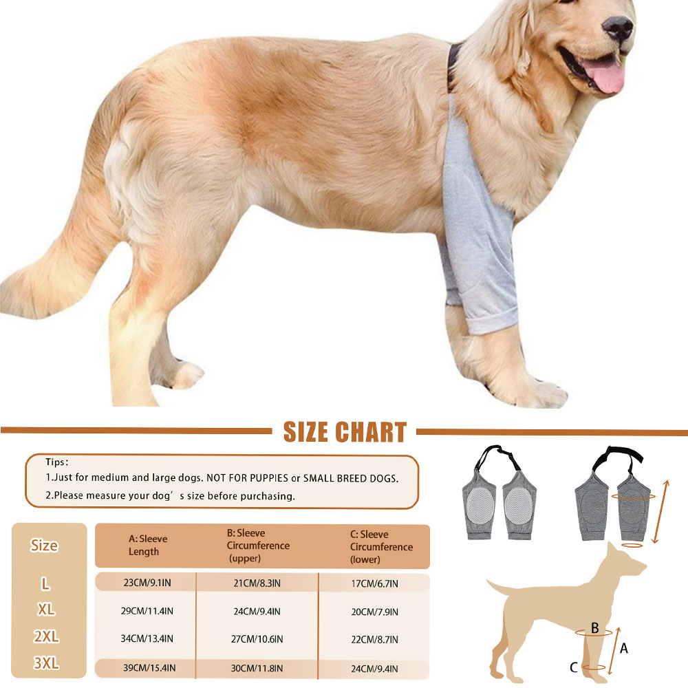 AQUARZOO Dog Elbow Protector,Leg Wounds Braces,Dog Recovery Sleeve ...