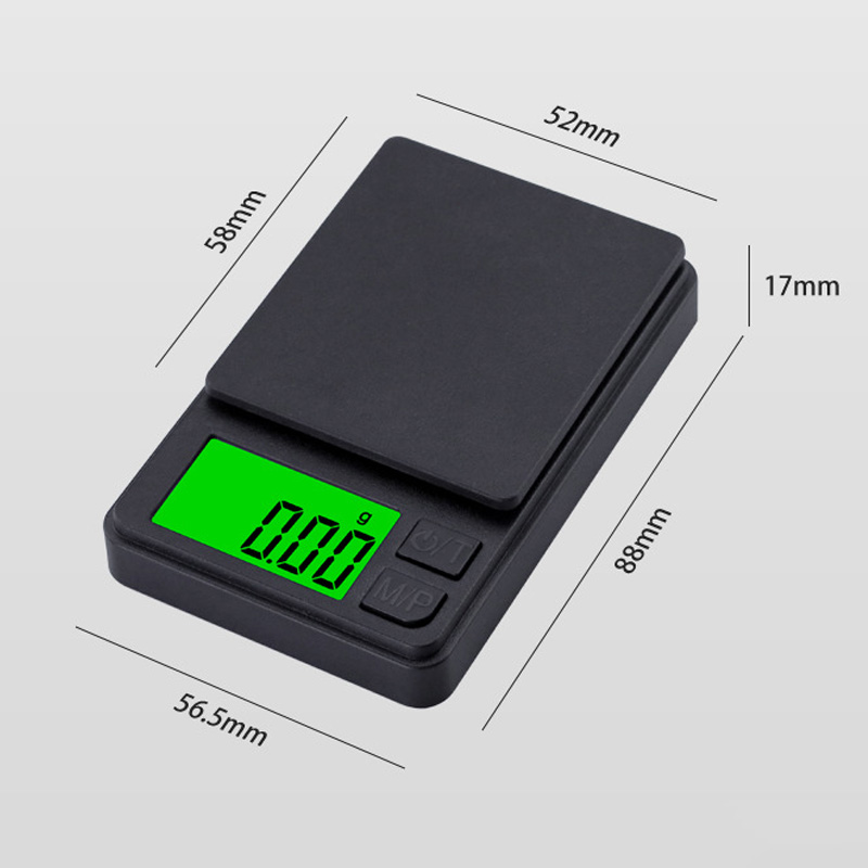 Mini Digital Scale 100/200/300/500g 0.01/0.1g High Accuracy Backlight Electric Pocket For ...