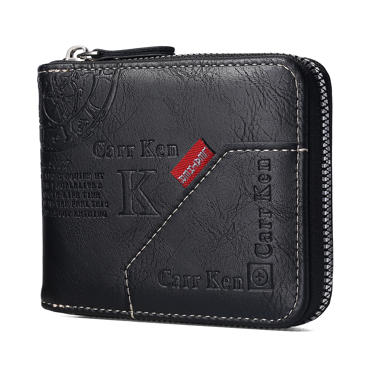 1 Piece Men's Business Zipper Short Wallet Youth Fashion Stitching ...