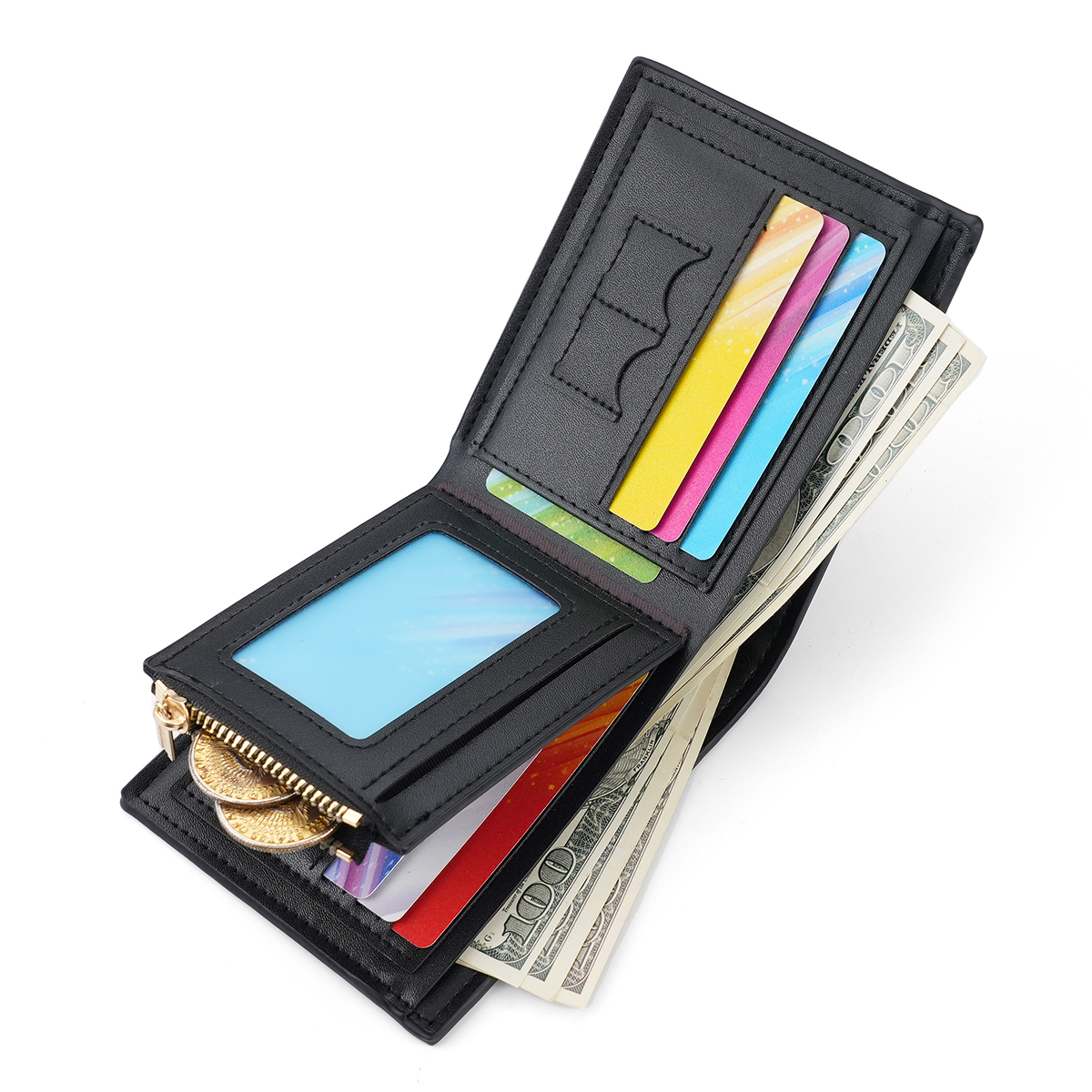 Men's Professional Slim Wallet - Stylish 2-Fold Card Holder For Credit ...