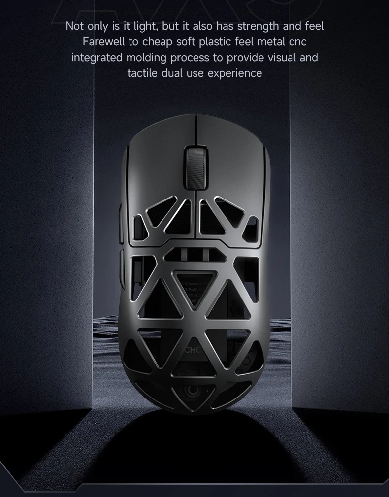 Mchose AX5 Magnesium alloy Wireless Mouse Paw3395 Sensor Nordic 52840 ...