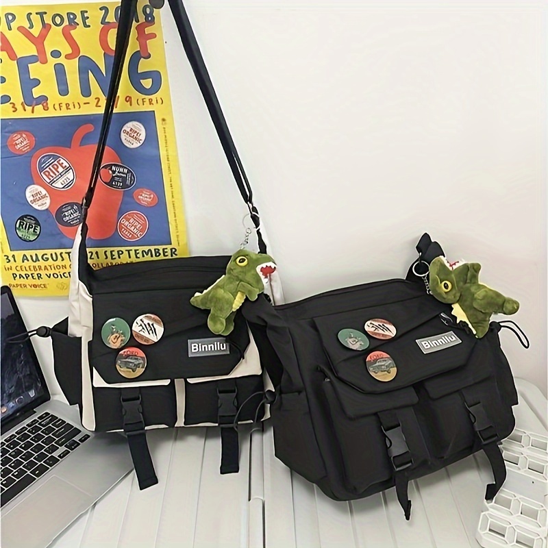 Messenger Bag Men Japanese Style Street Wear Large-Capacity Shoulder ...