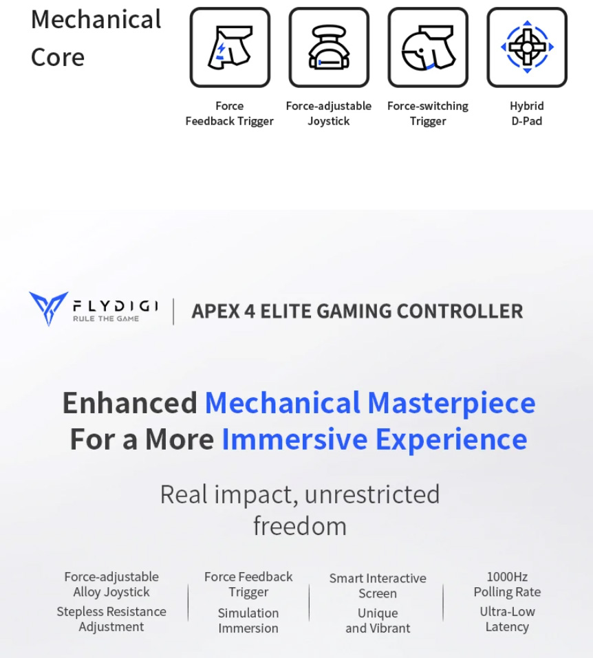 Flydigi Apex 4 Black Myth: Wukong Power Feedback Elite Controller Xbox ...