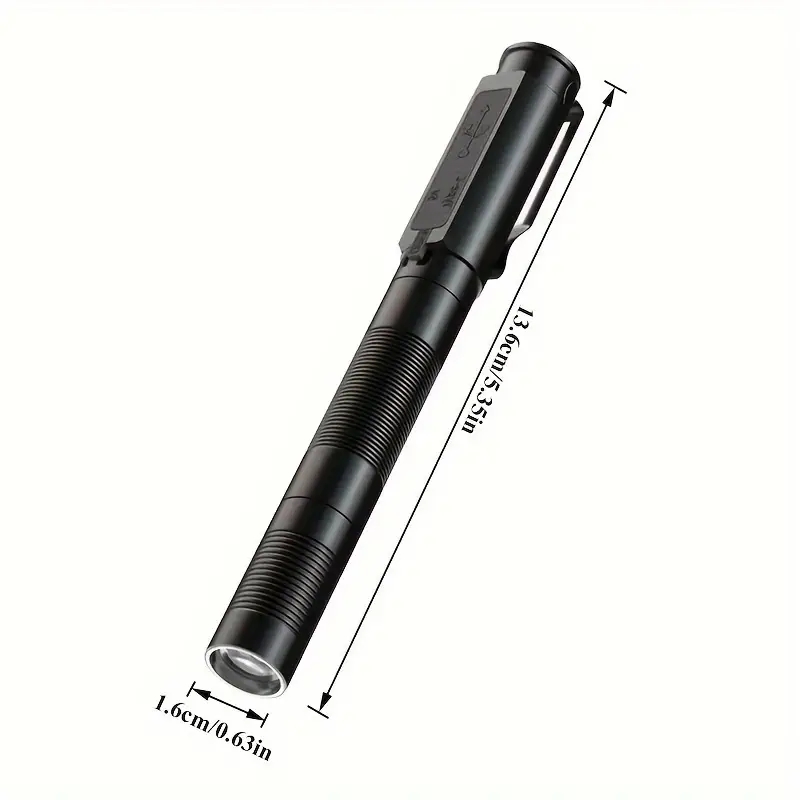 LED Flashlight Rechargeable, Medical Pen Light with Clip, Zoomable ...