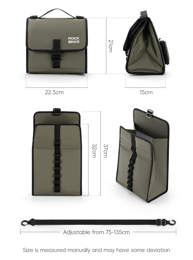 ROCKBROS Front Folding Handle Storage Bag Cycling City Fashion ...