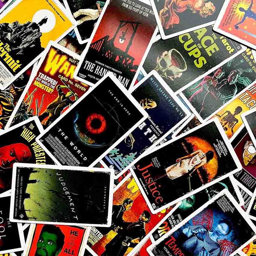 12*7cm Horror Tarot - Horror-Themed Card Deck with Illustrations ...