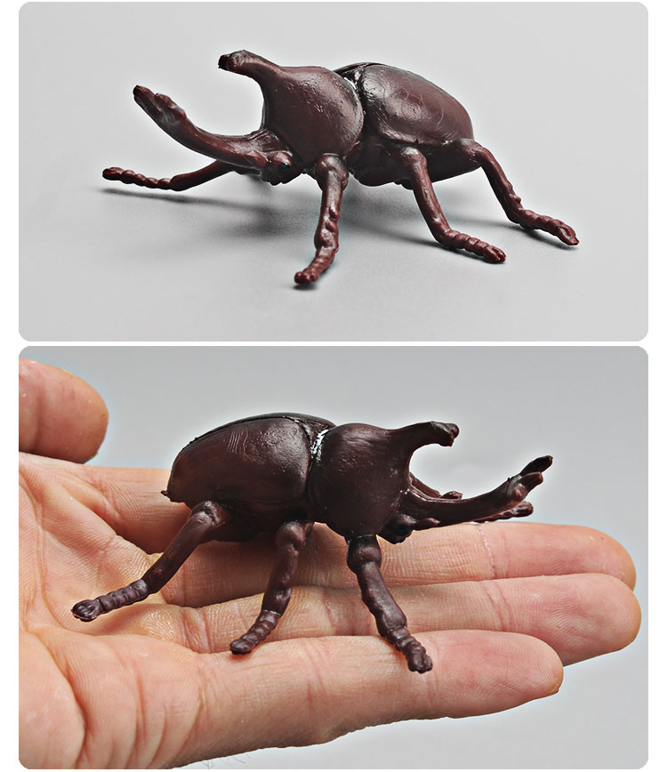 Simulated Wild Animal Insects Figurine Unicorn Beetle Educational Toy ...
