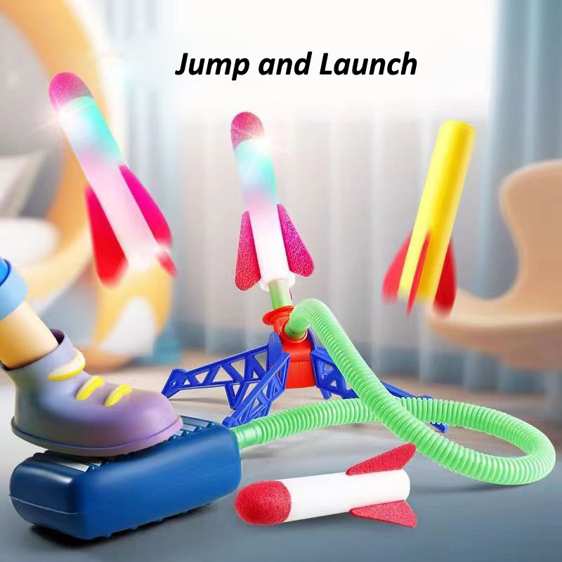 Kid Air Rocket Foot Pump Launcher Outdoor Air Pressed Stomp Soaring ...
