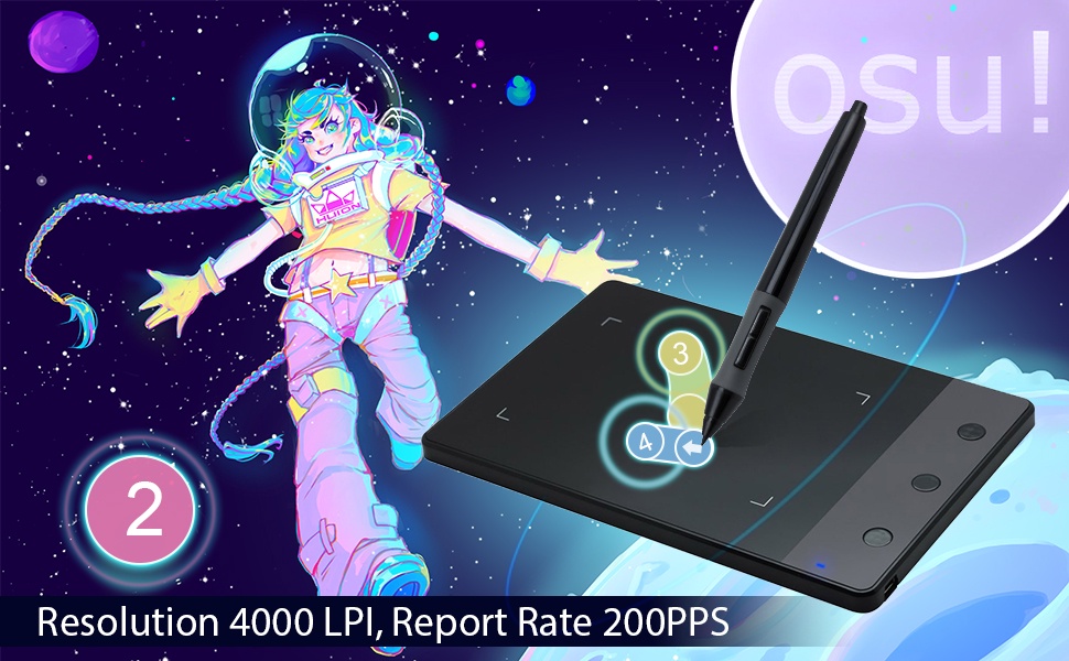 HUION OSU Tablet Graphics Drawing Pen Tablet H420 (4 x 2.23")for ...