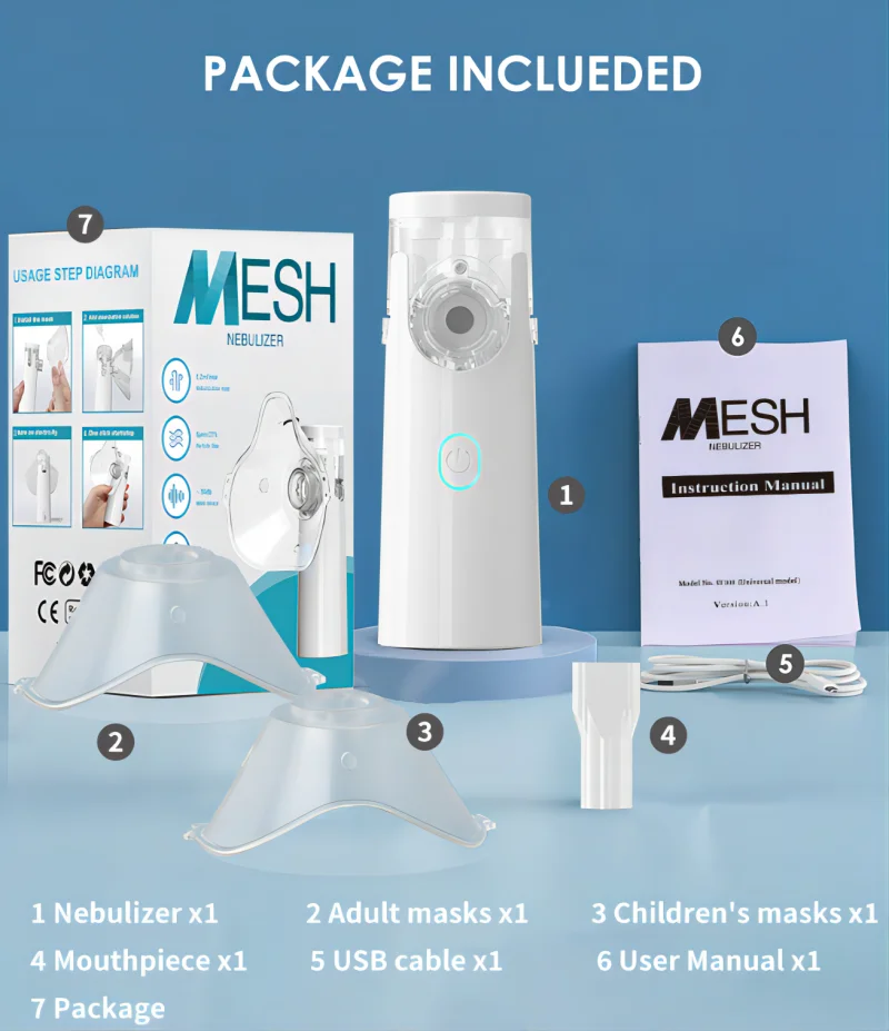 Portable Nebulizer Silent Ultrasound Medical Atomizer Nebuliser ...