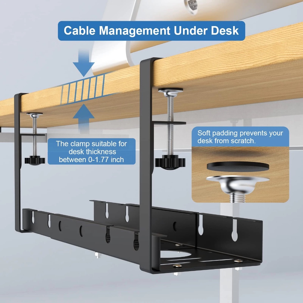 🇸🇬 ReadyStock - Extendable Under Desk Cable Management Table Organiser ...