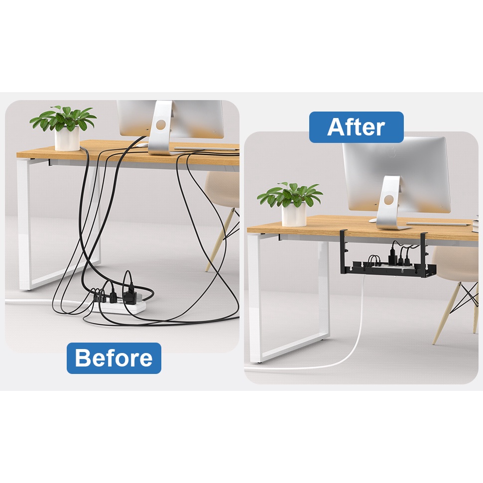 🇸🇬 ReadyStock - Extendable Under Desk Cable Management Table Organiser ...