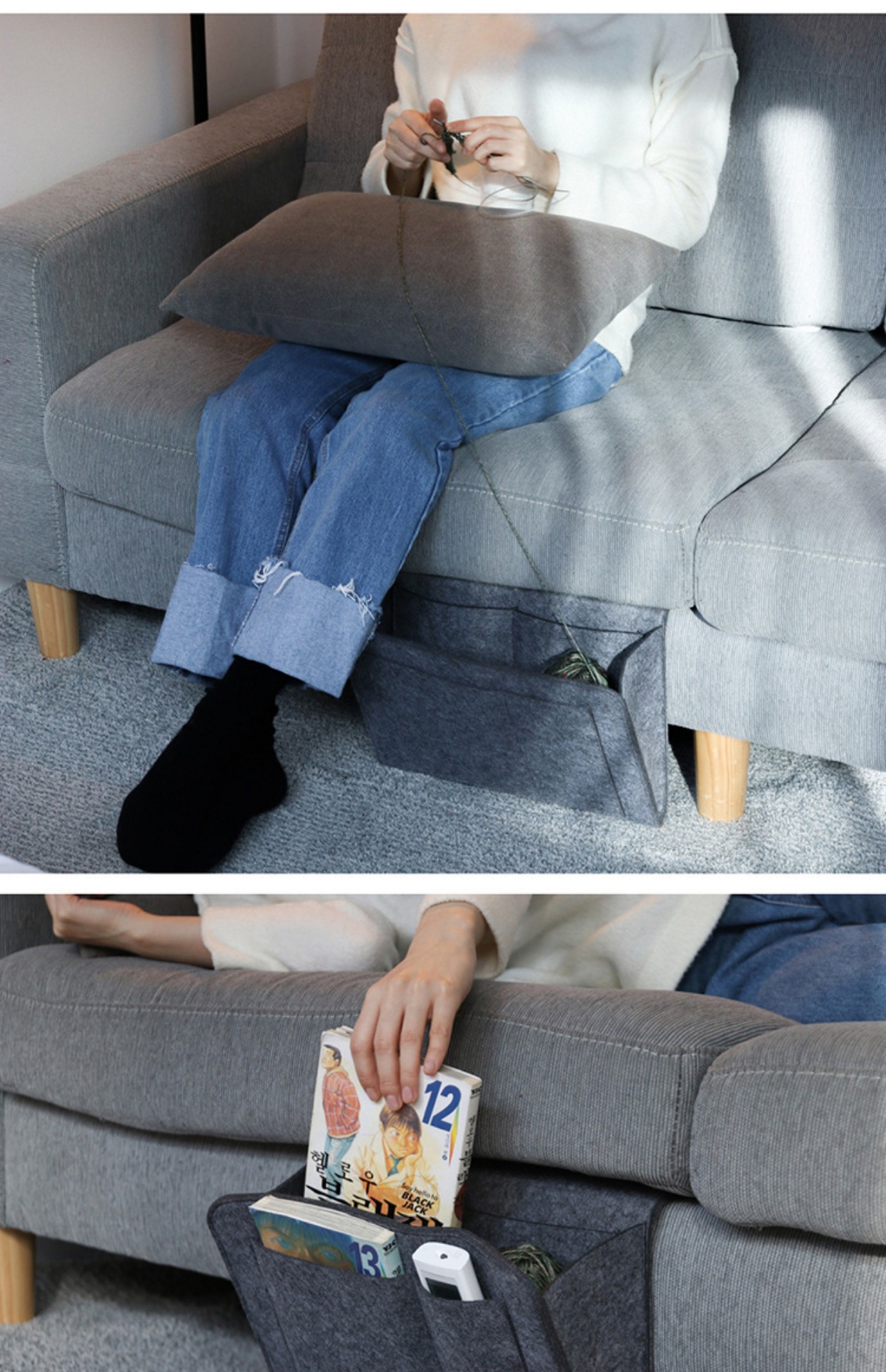 🇸🇬 SELLER - Bed Storage Pocket Bedside/Sofa Pouch Organizer Phone ...