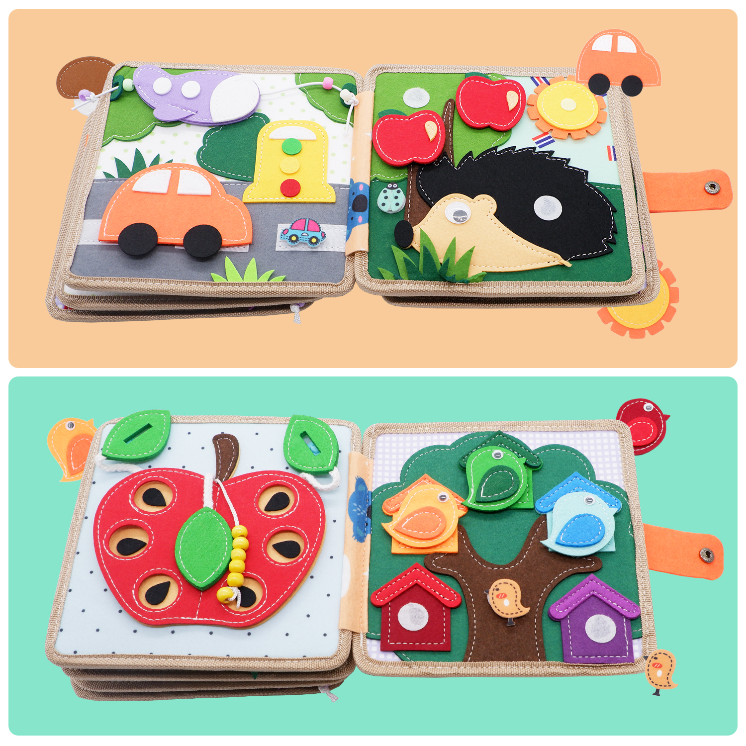 Montessori Quiet Book for Toddlers Kids Felt Busy Book | Shopee Singapore