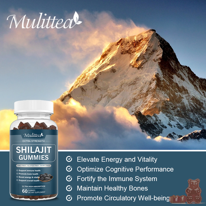 Mulittea Shilajit Gummies 800 Mg Purified Shilajit Extract Natural ...