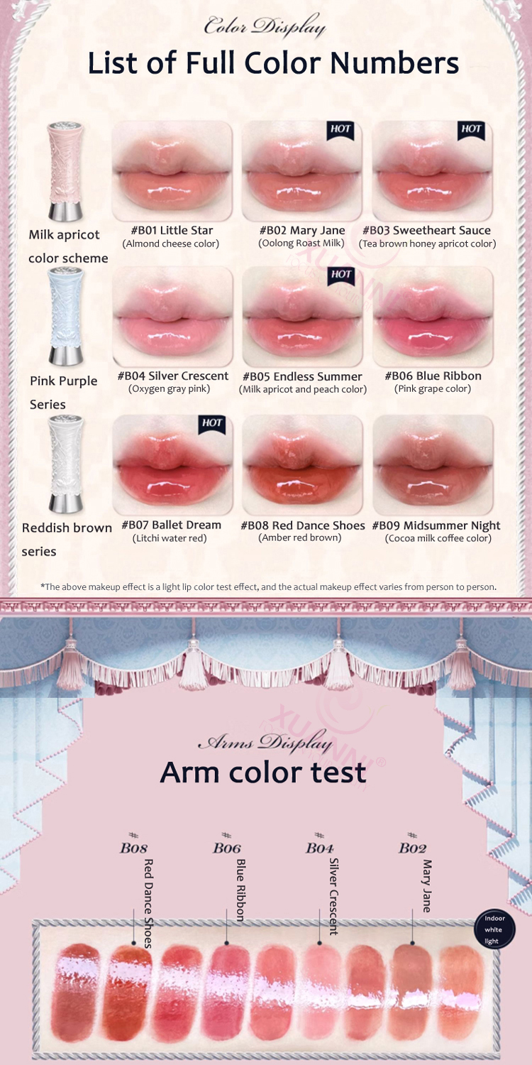 Flower Knows Swan Ballet Series Shine Lipstick High Pigmentation Lip ...