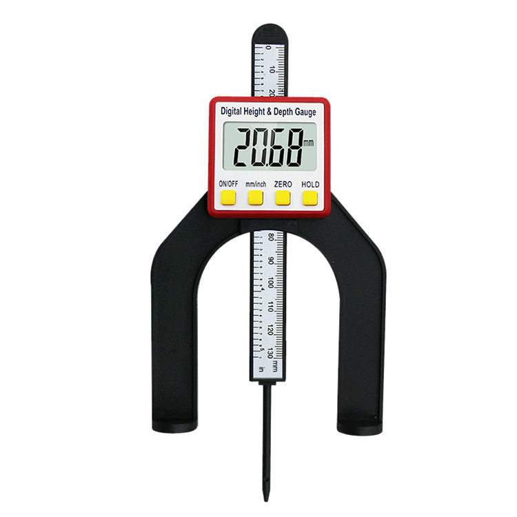 0-80mm Digital Depth height gauge Caliper Digital Tread Depth Gauge LCD ...