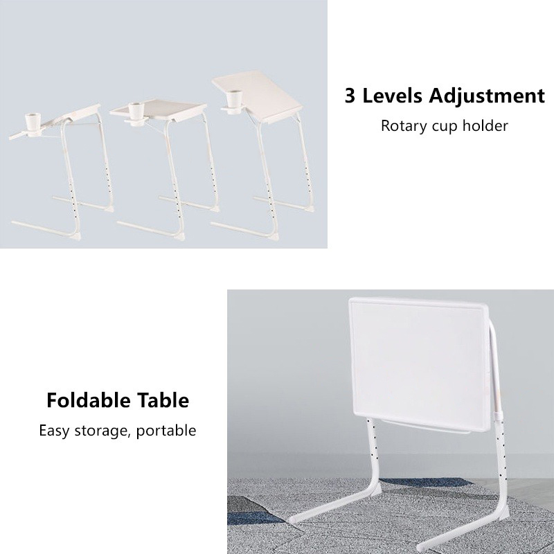 Height Adjustable HDPE Beside Table Folding Computer Desk Lifting Multi ...