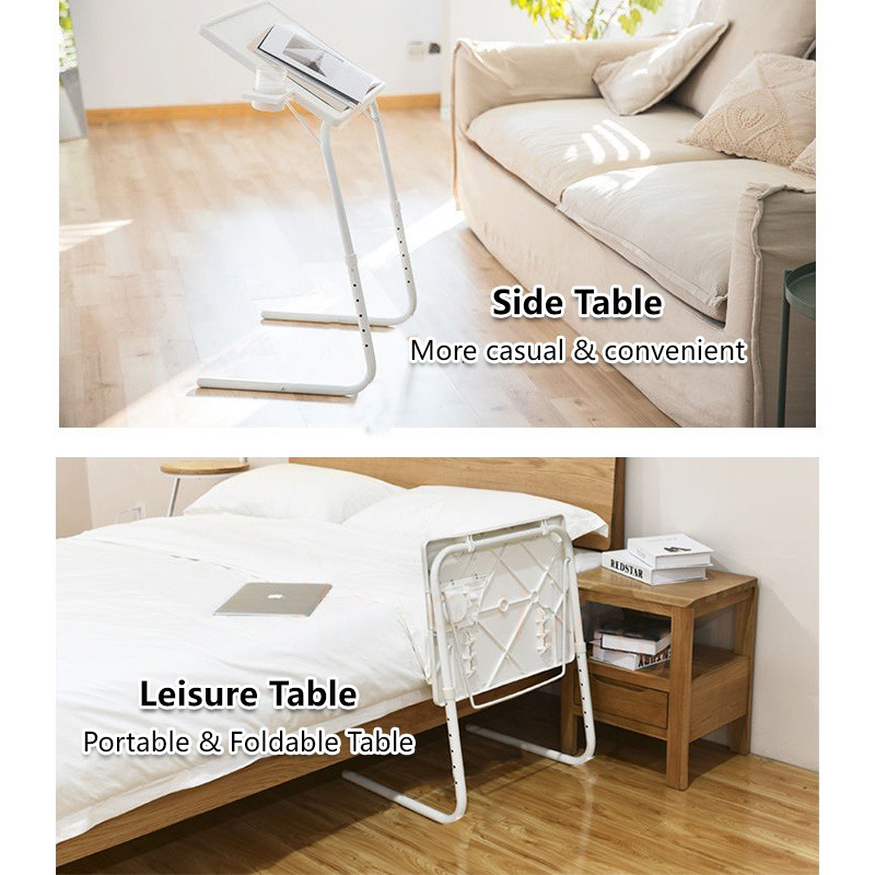 Height Adjustable HDPE Beside Table Folding Computer Desk Lifting Multi ...
