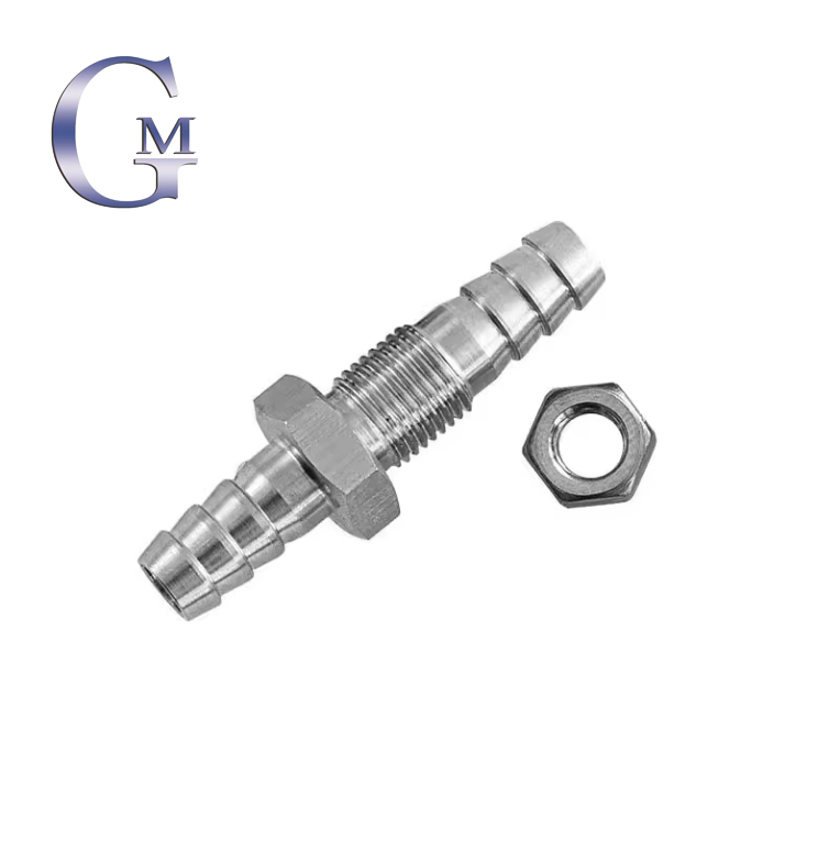 304 Stainless Steel Bulkhead Barbed Fitting 4 6 8 10 12 14 16 20mm Hose ...
