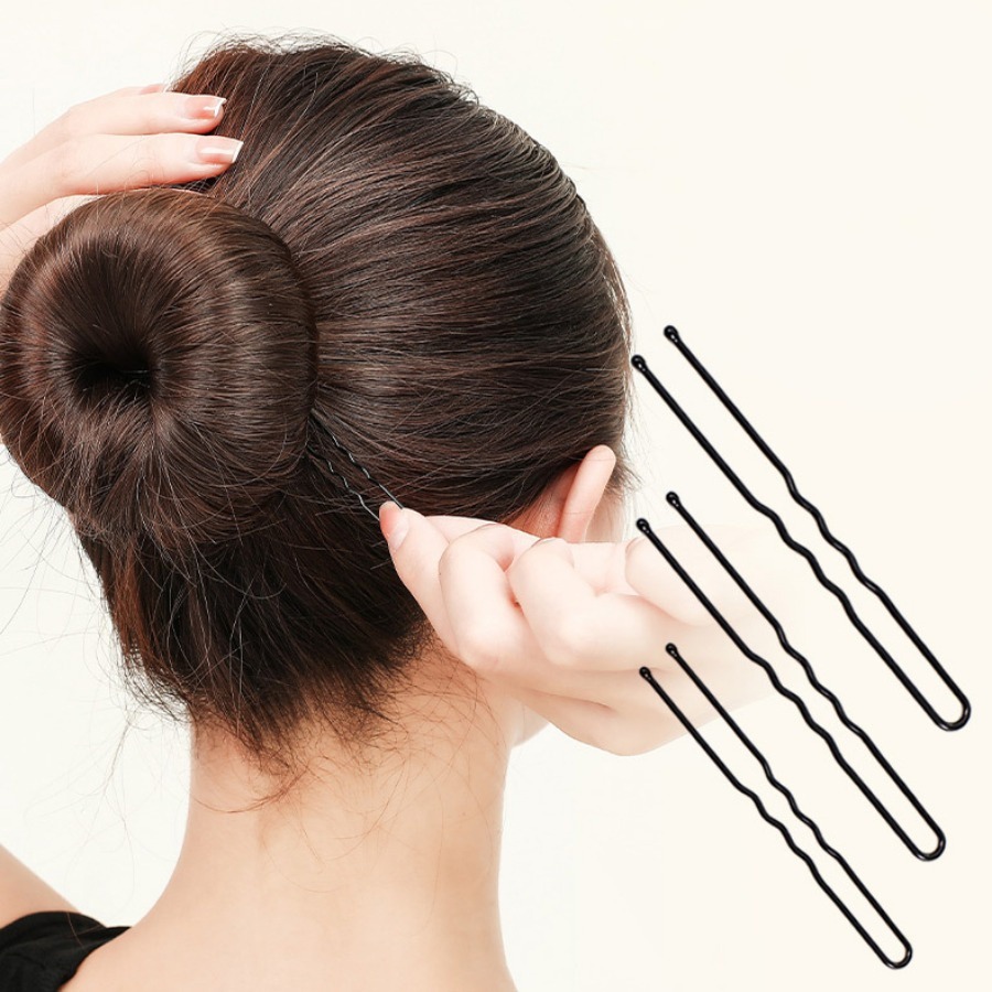 50 Pieces/Set Black U-Shaped Hair Clips Curling Hair Clips Side Clips ...