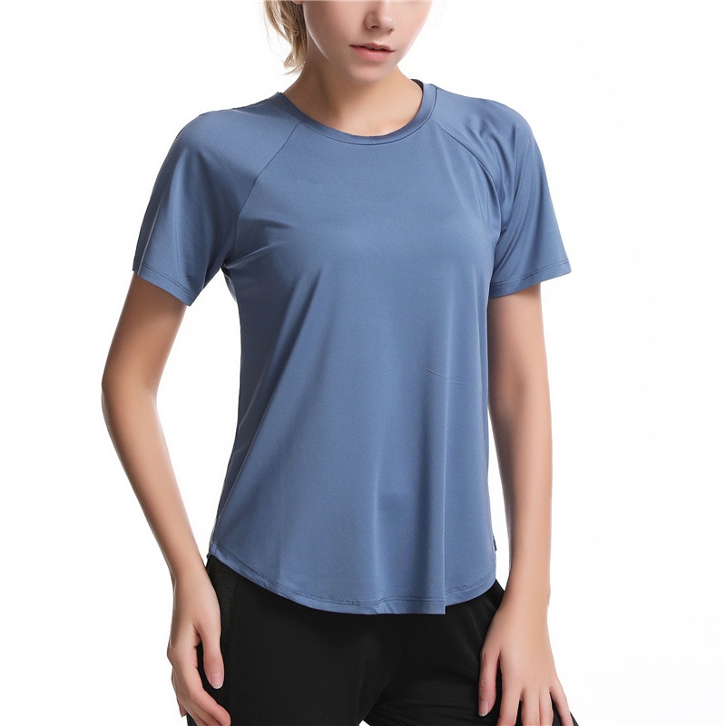 Women Yoga Tops Mesh Breathable Sports Shirts Workout Trainning Short ...