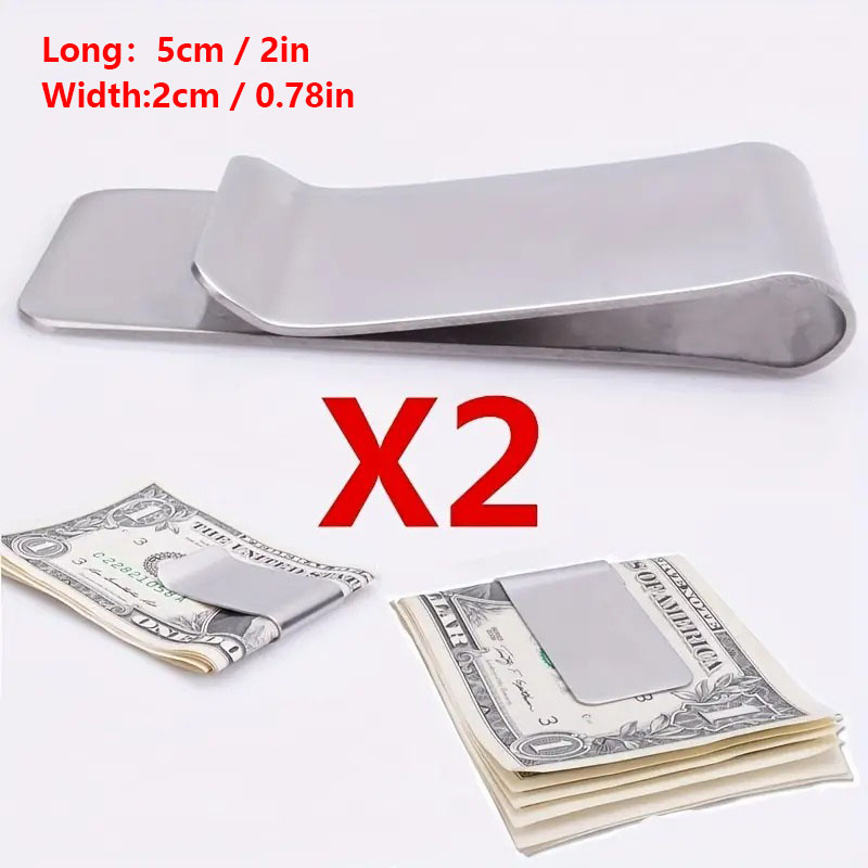 1pc/2pcs Money Clip For Cash And Credit Cards Money Holder Clip For Men ...