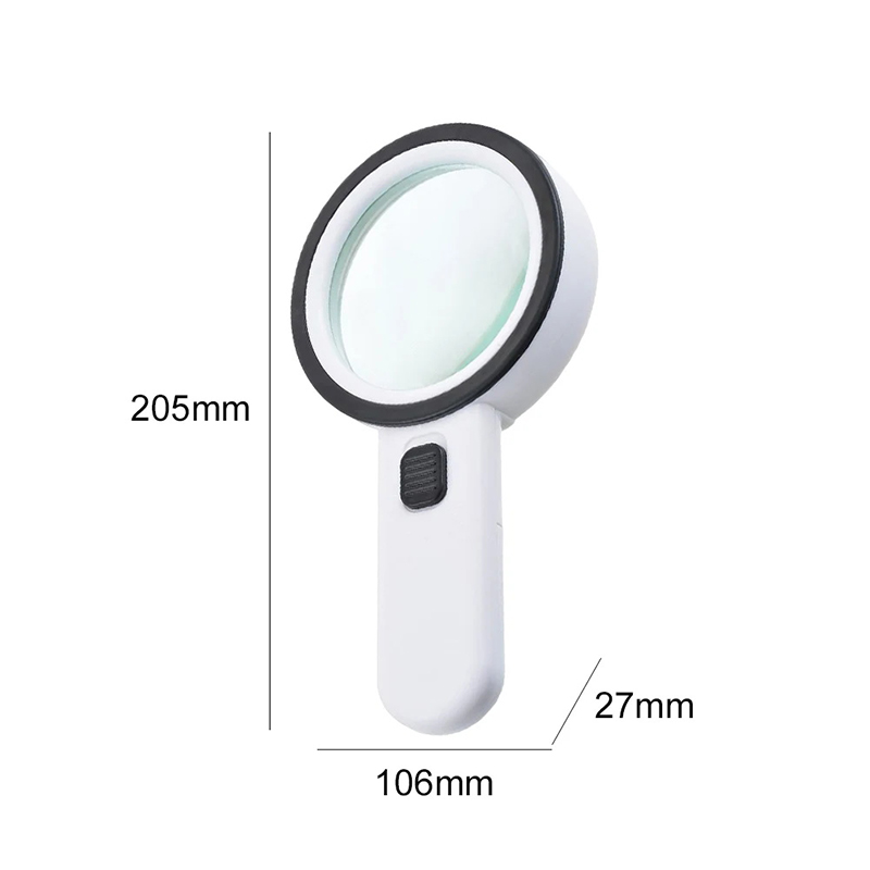 KIPRUN Magnifying Glass with Light, 30X Handheld Large Magnifying Glass ...