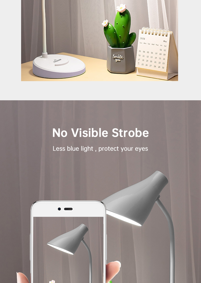 Thunlit Kids Desk Lamp Dimmable LED Desk Light USB Charging Children ...