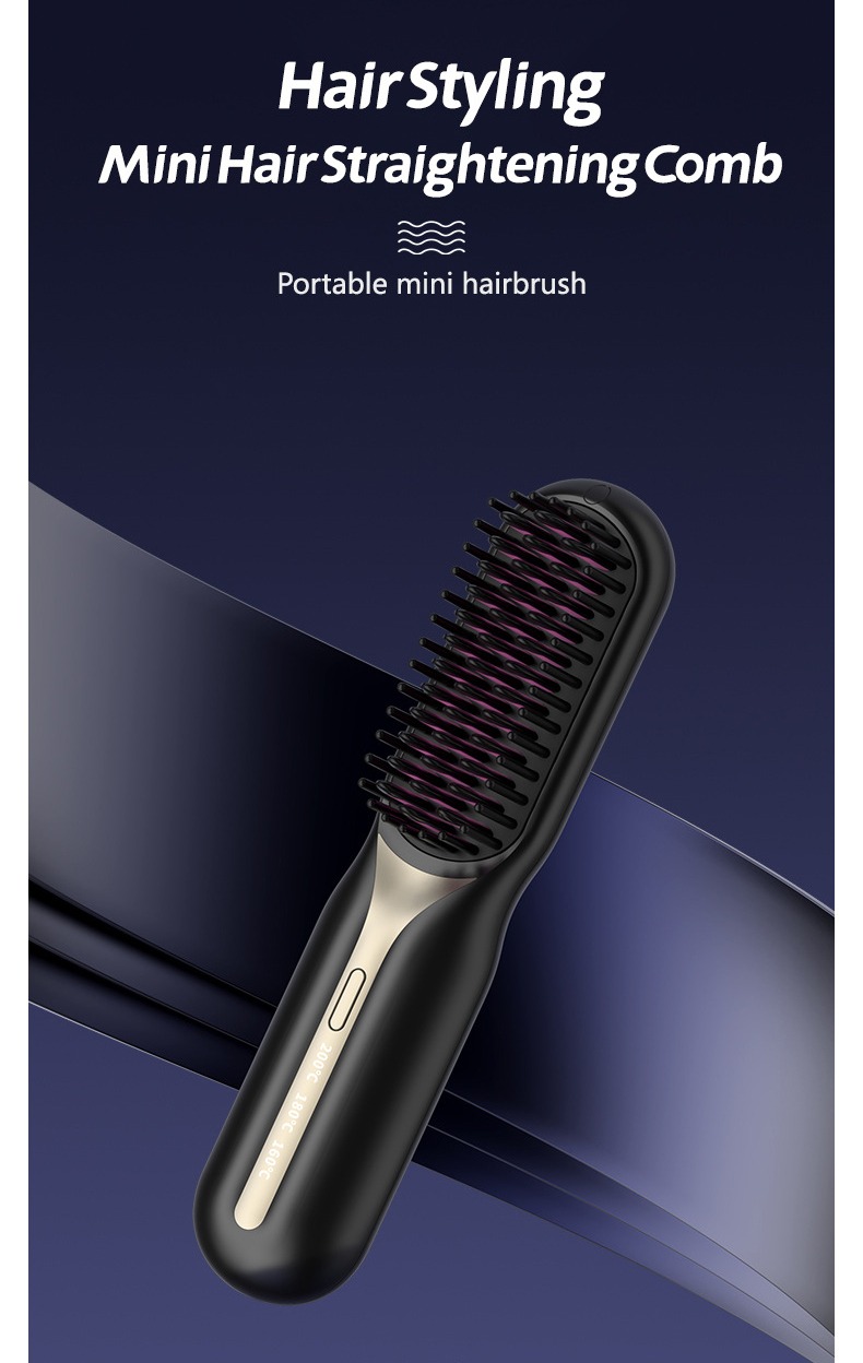 Wireless Straight Comb Anion Does Not Hurt Hair Portable Mini ...