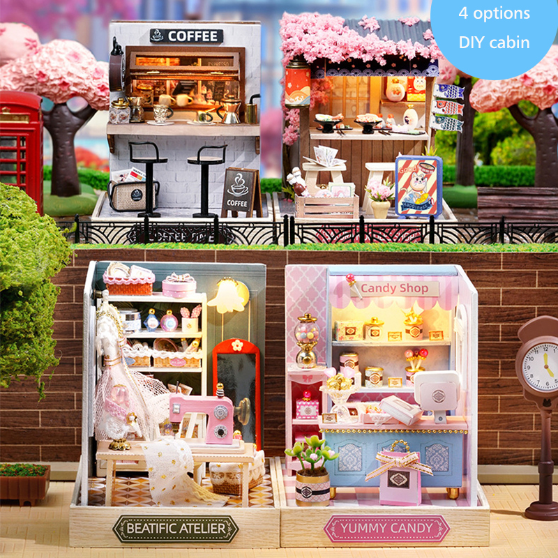 Mini Miniature Dollhouse DIY Small House Kit Making Room Toys Home ...