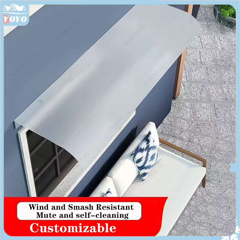 Transparent canopy without bracket eaves awning balcony rain shield ...