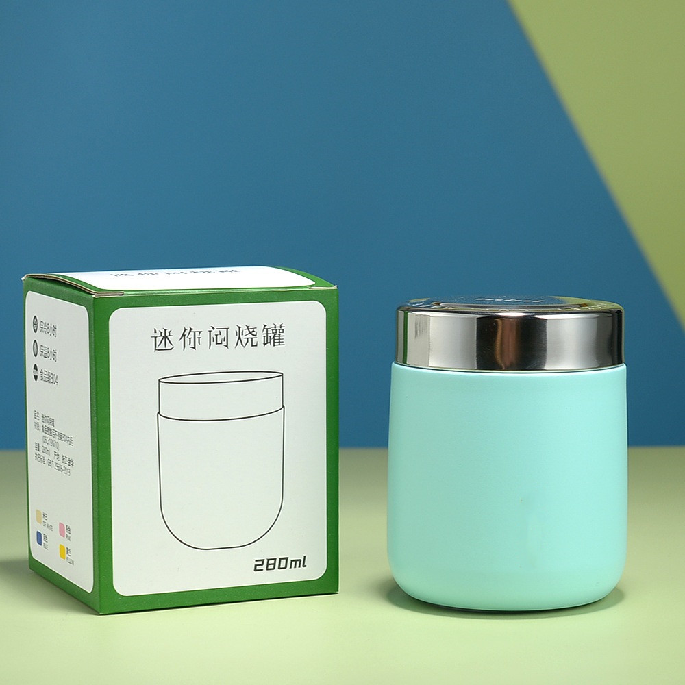 280ml MIni Stainless Steel 304 Braised Flask Thermal Lunch Box Stew Beaker Girl Students Leak ...