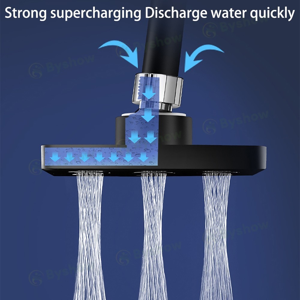 High Pressure Shower Head Rainshower Head Magic Water Flow Rainfall ...