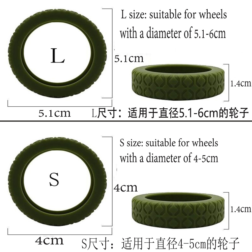 【Upgrade Thicker 11 Colors】 4/8PCS Luggage Wheel Protection Cover ...